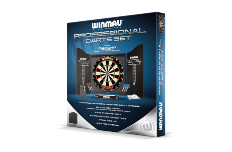 Winmau Pro Dart Board Set in Black